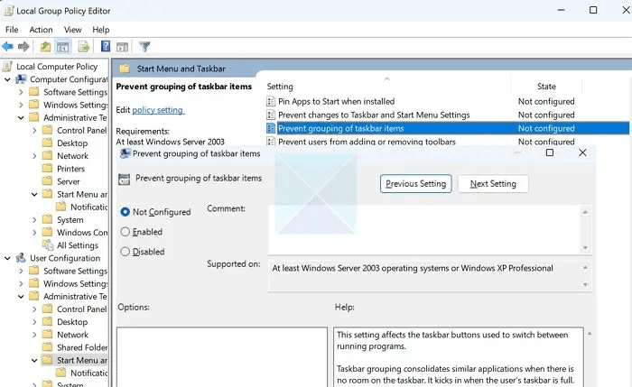 3 Ways: Enable Never Combine Taskbar Button in Windows 11